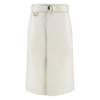 Tod's Jupe Midi Ceinture - Femme - Jupes - Blanc - Taille: 36 FR
