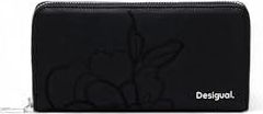 Desigual Accessoires Portefeuille Long en polyuréthane, bi-Pliable Femme, Noir, Taille Unique