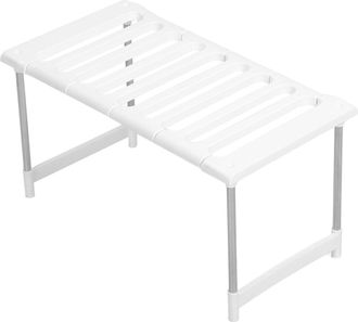 Soimiss Verstellbares Edelstahl Mikrowellenregal Küchenarbeitsplattenständer Ausziehbar Stabiler Ofenständer für Backofen und Kochgeschirr Organizer