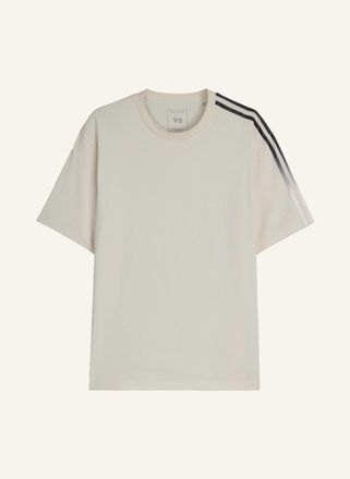 Yohji Yamamoto Y-3 T-Shirt, Streifen Mit Farbverlauf weiss