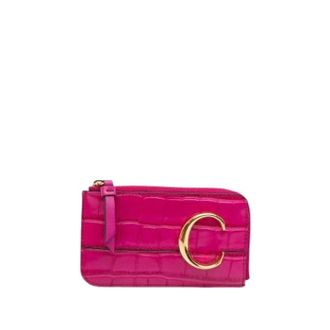 Chlo&eacute; Porte-cartes Pre-owned - Femme - Pre-owned - Rose - Taille: ONE Size