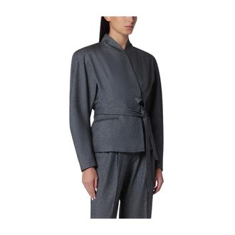 Andamane Teresa Maxi Blazer - Femme - Vestes - Gris - Taille: 38 FR