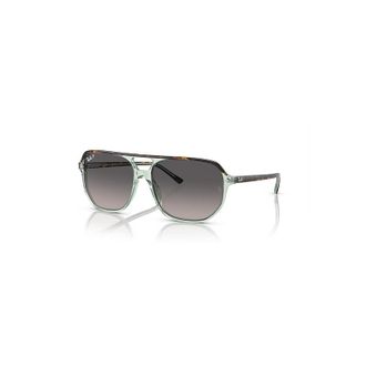 Ray-Ban Bill One Sonnenbrillen Havana Auf Gr&uuml;n Transparent Fassung Grau Glas Polarisiert 57-16