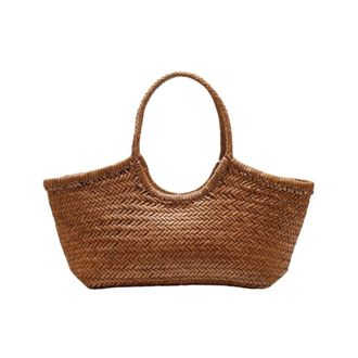 Dragon Diffusion Handgewebte Leder-Tragetasche - - Bags - Damen - Braun - ONE SIZE