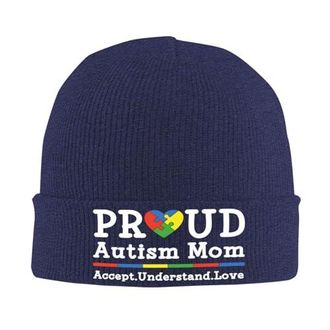 Generic Bonnet en Tricot Maman Fi&egrave;re dun Enfant Autiste Coupe-Vent Beanie Thermique Bonnet Tricot&eacute; pour Homme Femme Course &Agrave; Pied