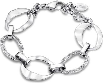 Lotus Style Armband für Damen aus Edelstahl in der Farbe Silber, Durchmesser: 21,7 cm, LS1672-2/1