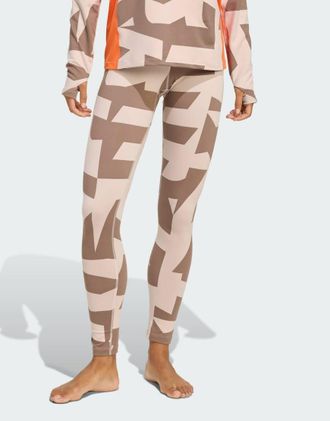 adidas adidas Performance - Multi - Collants de sous-v&ecirc;tement en tissu synth&eacute;tique - Taupe-Neutre