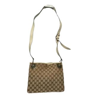 Gucci Sac bandouli&egrave;re en coton Pre-owned - Femme - Pre-owned - Beige - Taille: ONE Size