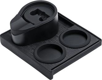 Normcore Station de tassage expresso, 51 mm et 54 mm, tapis de tamping dangle barista avec support porte-filtre, tampon porte-tampon &agrave; caf&eacute;, noir