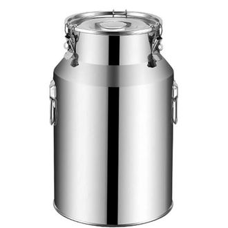 Generic Bidon De Transport De Lait De Ferme-Pot a Lait INOX 201bidon INOX Huile Pot &Agrave; Lait Seau &Agrave; Vin Baril Seau R&eacute;servoir Scell&eacute; en Acier Inoxydable,Nofaucet