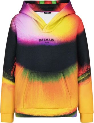 Balmain Homme, Sweatshirts et sweats &agrave; capuche, Multicolore, Taille: XS Sweat &agrave; capuche en n&eacute;opr&egrave;ne avec imprim&eacute; Ibby Njoya