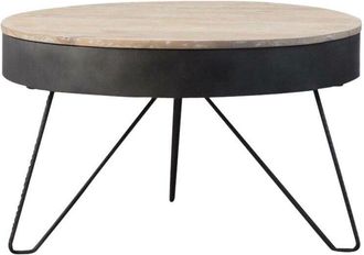 Made In Meubles Made In Meubles - Table basse en bois de manguier et métal Locker