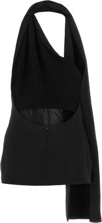 Loewe Satin Mini Dress - Black
