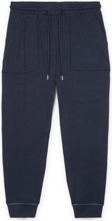 Fiorella Rubino Femme, Pantalons, Bleu, Taille: 36 FR Pantalon de surv&ecirc;tement en coton avec cordon de serrage