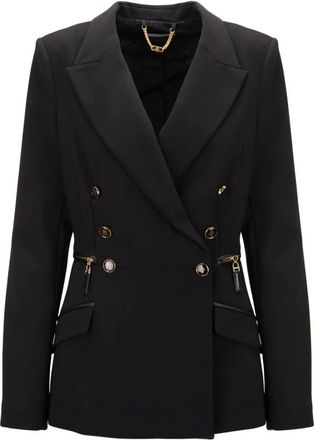 Elisabetta Franchi Femme, Vestes, Noir, Taille: 44 FR Tailored Blazer