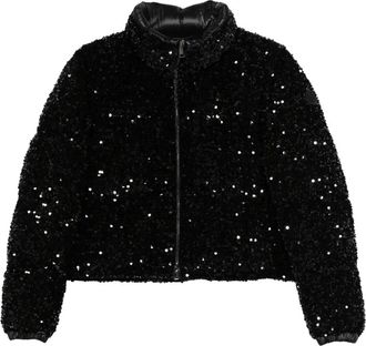Moncler Jacke mit Pailletten - Schwarz
