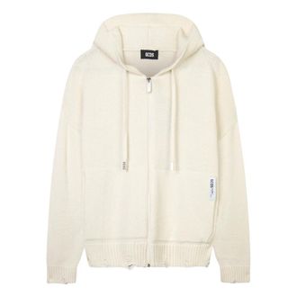 GCDS Gerippter Kapuzenpullover - - Knitwear - Damen - Beige - 2XS