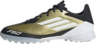 adidas Mens Chaussure Messi F50 League Turf, Gold Metallic/Cloud White/Core Black, 42 2/3