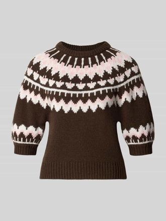 Rich & Royal Regular Fit Pullover in Strick-Optik Modell Jacquard