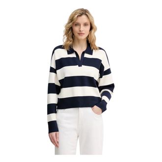 Benetton Pull col polo ray&eacute; - Femme - Pulls - Multicolore - Taille: 42 FR