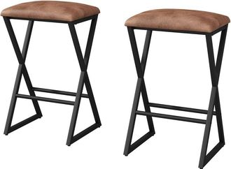 Vicco Barhocker Vault, Hocker für die Bar, Braun, 30 x 64 cm 2er Set