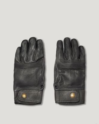 Belstaff Montgomery Motorradhandschuhe F&uuml;r Herren Ziegenleder Schwarz 2xl