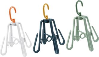 Soimiss 3 St&uuml;ck Teiliges Schuhorganizer Haken und Einlegesohlenklammern Winddichtes Kunststoff schuhtrockenregal f&uuml;r Balkon Platzsparend Multifunktional Geeig