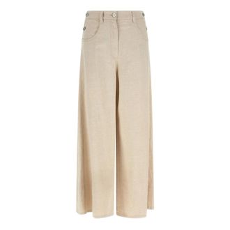 Brunello Cucinelli Femme, Pantalons, Beige, Taille: 36 FR Sailor Jeans