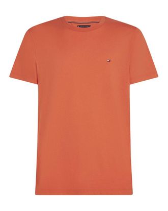 Tommy Hilfiger Softes T-Shirt mit kleiner Logo-Stickerei, Regular Fit in