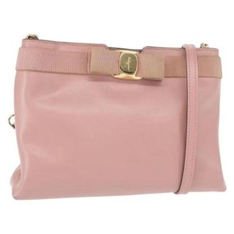 Ferragamo Sac bandouli&egrave;re en cuir Pre-owned - Femme - Pre-owned - Rose - Taille: ONE Size