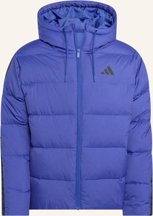 adidas Essentials Climawarm 3-Streifen Puffer Daunenjacke Mit Kapuze blau
