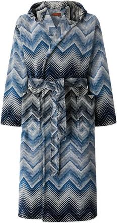 Missoni Home Femme, V&ecirc;tements de nuit et de d&eacute;tente, Bleu, Taille: 42 FR Marea Hooded Bathrobe