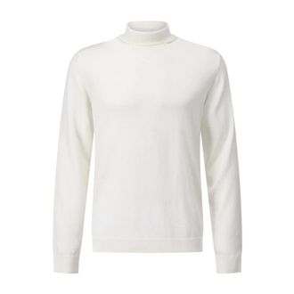 Roberto Collina Homme, Pulls, Beige, Taille: 3XL Pull col roulé en laine Léger Classique