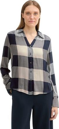 Tom Tailor 1043208 Blouse, 36218-blue Check Design, 42 Femmes