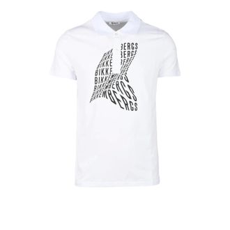 Dirk Bikkembergs Homme, Tops, Blanc, Taille: XL Polo en coton et &eacute;lasthanne