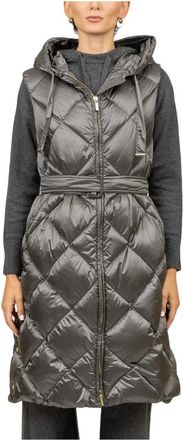 Max Mara Femme, Vestes, Gris, Taille: 38 FR Gilet Midi Rembourr&eacute;