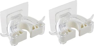 DOITOOL 2 St&uuml;ck Wandmontierter Mopphalter aus Kunststoff Wei&szlig; mit Nahtlosem Klebestreifen Multifunktionaler Besenaufh&auml;nger f&uuml;r K&uuml;che und Bad