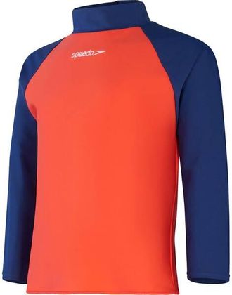 Speedo Kinder Shirt LTS LS RASH TOP IU BLUE/ORANGE
