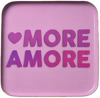 Gift Company Love Trays, Dekotablett, More Amore, quadratisch, rosa, 18,4x0,9x18,4cm