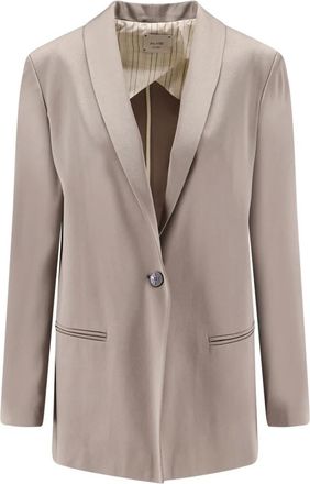 Alysi Femme, Vestes, Beige, Taille: 40 FR Blazer Crois&eacute;