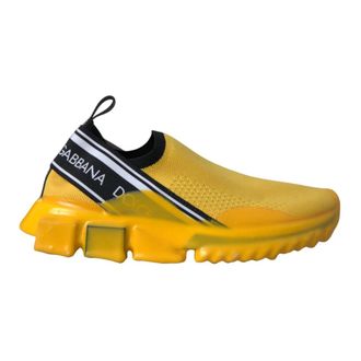 Dolce & Gabbana Gelbe Sorrento Slip On Sneakers Damen Schuhe - - Shoes - Damen - Gelb - 36 1/2 EU