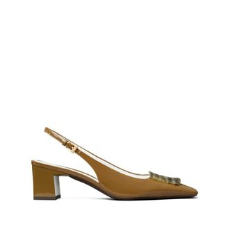Tory Burch Braune Leder Slingback Pumps - - Shoes - Damen - Braun - 38 1/2 EU