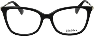 Max Mara MA-1066352 Black Acetate Cat-Eye Eyeglasses - Black