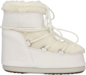 Moon Boot Femme, Chaussures, Blanc, Taille: 39 EU Bottines Icon Low en fausse fourrure