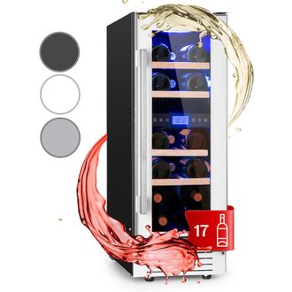 Klarstein Klarstein - Vinovilla 17 Built-In Duo Zweizonen-Weink&uuml;hlschrank 53l 17 Fl. 3-Farben Glast&uuml;r