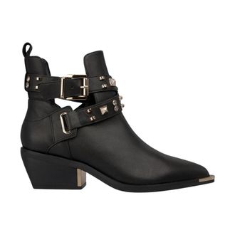 Alma En Pena Flache Kn&ouml;chelstiefel mit Schlitzen - - Shoes - Damen - Schwarzk - 39 EU