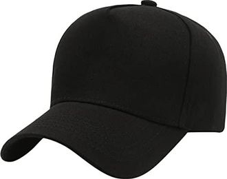 Generic Chapeau de soleil pour lext&eacute;rieur - Casquette de baseball pour homme et femme - Couleur unie - Visi&egrave;re pour femme, Noir, Taille unique
