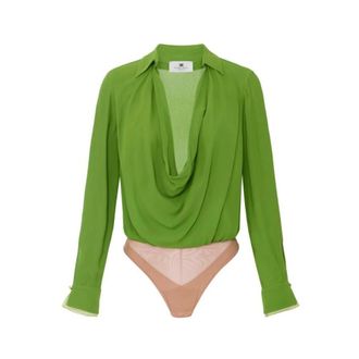 Elisabetta Franchi Damen, Oberteile, Gr&uuml;n, XLGr&ouml;&szlig;e
