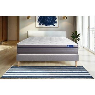 Actisom Actiflex zen matratze 160x190cm + Bettgestell mit lattenrost - Dicke : 26cm - Taschenfederkern und Memory-schaum - H3