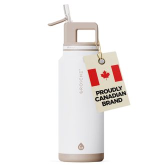 Grosche Alpine Flip n Sip Isolierte Wasserflasche, Edelstahl, auslaufsichere Flasche mit Strohhalm, perfekt f&uuml;r Fitnessstudio, Reisen und Outdoor, h&auml;lt Wasser